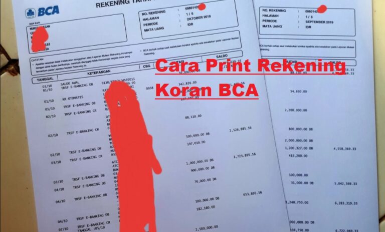 Cara Print Rekening Koran BCA Terbaru - Katalogue.id